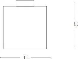 ILUX 213200 Venkovní stropní a nástěnné svítidlo Ideal Lux Luna PL1 small 213200 1x5W 11cm - IDEALLUX