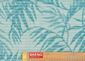 Breno Koupelnová pěnová předložka SOFTY-TEX 79849 listy, šíře 65 cm, Modrá/Zelená