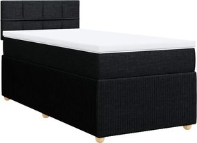 Box spring postel s matrací černá 80 x 200 cm textil 3289585