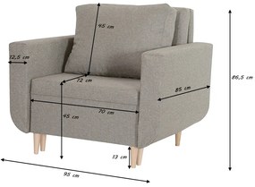 Křeslo DORIS s funkcí spaní Tmavě hnědá