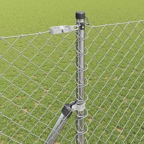 Oplocení na řetězcích se upevňuje na zem 10 x 1,5 m Stříbrná 3351128