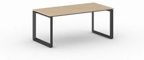 Kancelářský stůl PRIMO INSPIRE, černá podnož, 1800 x 900 mm, třešeň