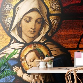 Samolepící tapeta Panna Maria s Ježíškem - 300x200 cm