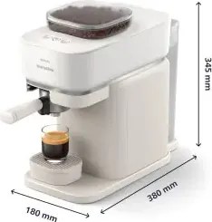 Philips Baristina BAR300/00 bílá / automatický kávovar / 1550 W / 1.2