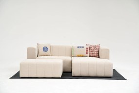 Hanah Home Rohová pohovka BEYZA MINI pravá krémová