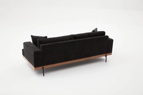Hanah Home Třímístná pohovka LIVA antracitová 227 cm 825BLC2819