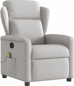 vidaXL Masážní polohovací křeslo textil [4015587] Barva: Obláčkově šedá