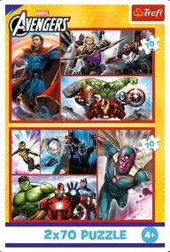 TREFL Puzzle Marvel Avengers: Staň se hrdinou / 2x70 dílků / 27,5 x 18