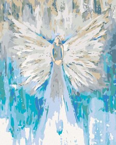 zuty malování podle čísel - andělé od lenky - love angel, 40x50 cm, vypnuté plátno na rám