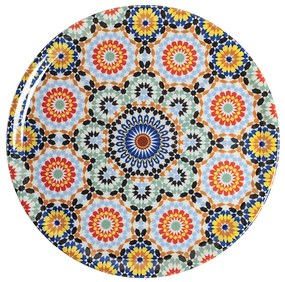VILLA D’ESTE HOME TIVOLI Servírovací talíř Marrakech, barevný, dekorované, porcelán, 33 cm