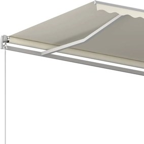 Ručně zatahovací markýza 500 x 300 cm krémová 3068937