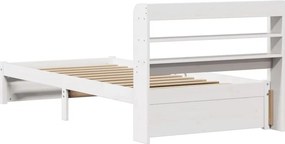 Rám postele s čelem bílý 75 x 190 cm masivní borovice 3306721