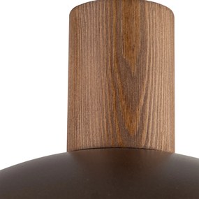 TK Lighting Hnědý závěsný lustr Oslo pro žárovku E27 TK4508