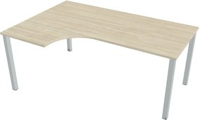 Kancelářský stůl Hobis Ergo pravý UE180060P, deskaakát, černá černá