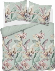 Detexpol Saténové ložní prádlo 220x200 květy a listy šalvěje – 5539 B – Home Elegance