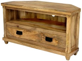 furniture-nabytek.cz - Rohový tv stolek z masivu mango 110x60x50