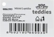 TEDDIES Pěnový fotbalový míč / 18 cm / pěna / 2 barvy / v síťce
