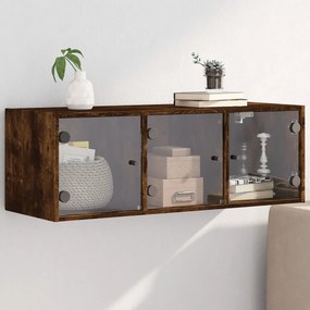 vidaXL Nástěnná skříňka se skleněnými dvířky 102x37x35 cm [882921] Barva: dub artisan