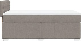 Box spring postel s matrací taupe 100 x 200 cm textil 3289290