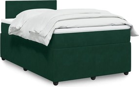 Box spring postel s matrací tmavě zelená 120x190 cm samet 3289983