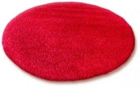 Kulatý koberec SHAGGY 5cm červený Rozměr: průměr 133 cm