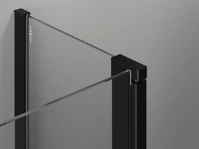 Mexen Mist L Duo sprchový kout s otvíracími dveřmi 90 x 90 cm, černý rám, černý - 8A4L-090L-090P-70-70