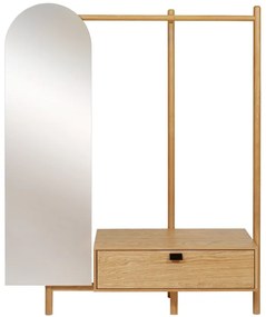 OnaDnes -20% Dubový věšák Woodman Tripod se zrcadlem 180 cm