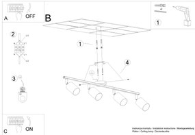 Sollux SL.1227 - Bodové svítidlo LEMMI 4xGU10/10W/230V bílá