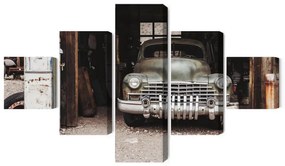 Vícedílný obraz Staré Auto Ve Stylu Vintage Nedostatek Nedostatek Plátno Canvas 250x150
