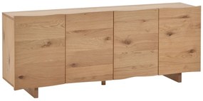 Dubová komoda Kave Home Rasha 180 x 41 cm