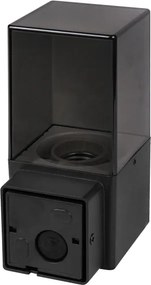 Venkovní nástěnné svítidlo se senzorem 1xE27/40W/230V IP44 černá/kouřová