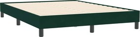 Postel Box Spring bez matrace tmavě zelená 160x210 cm samet 3315834