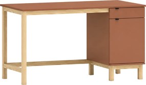 Psací stůl MODEL se šuplíkem a skříňkou do dětského pokoje Zvolte barvu: Jantarová s černým úchytem, Zvolte rozměr: 100x60 cm, Zvolte stranu: Pravá