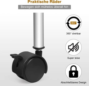Costway Vozík se zásuvkami, válečkový kontejner, koupelnový vozík – průhledný