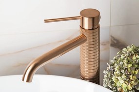 Sapho, FLAWO stojánková umyvadlová baterie vysoká bez výpusti, růžové zlato, mat, FR678G