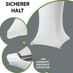 Přehoz na barový stůl napínací bílý přehoz na stůl Ø 80 cm