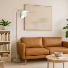 Stojací lampa Zack, 1x bílé PVC stínítko, be
