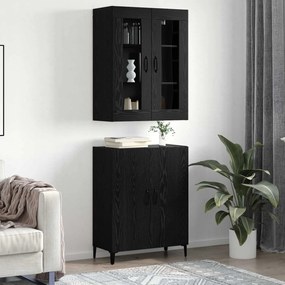 Vysoký bufet 2 ks Černý dub 69,5 x 34 x 180 cm Kompozitní dřevo 3394589
