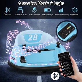 Costway Auto s pojízdným nárazníkem pro batolata 12 V Elektrické 360° Spin auto