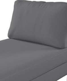 Potah na přídavný šezlong IKEA Karlstad, krátký barva šedá látka pletený vzor