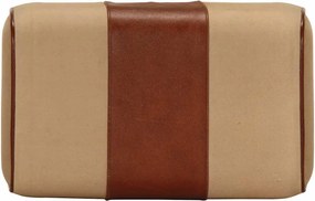 Lavice gymnastický kůň 38 cm hnědá pravá kůže a mangovník 320787