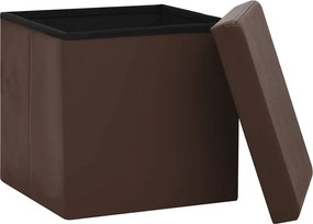 Skládací úložné stoličky 2 ks hnědé PVC 338787