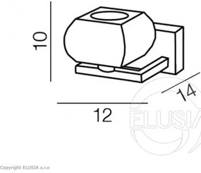 Designové nástěnné svítidlo Rubic 1