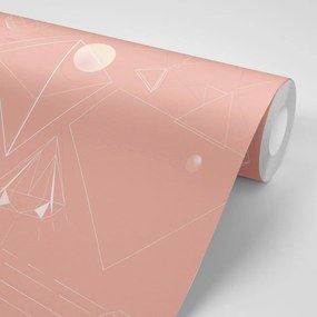 Tapeta růžové geometrické vzory