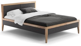 Čalouněná dubová postel 160x200cm Belagio Grafitová