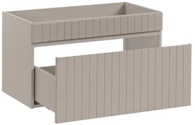 COMAD Závěsná skříňka s umyvadlem - ICONIC 82-80 cashmere, šířka 80 cm, kašmírová