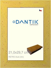 DANTIK rámeček 21x29,7 | RETRO žlutá (Sklo Čiré)