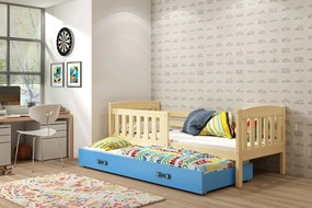 BMS Group Dětská postel s výsuvnou přistýlkou KUBUS borovice Velikost postele: 190x80 cm, Barva šuplíku: Grafit