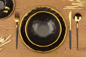 Keramická sada talířů Lissa Black Gold 2ks