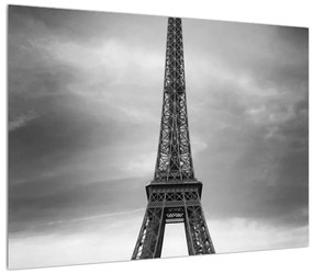 Obraz Eiffelovy věže a žlutého auta (70x50 cm)
